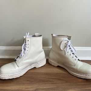 Dr. Martens | Shoes | Dr Doc Marten 46 Pascal Mono White Boots | Poshmark